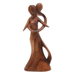 Novica Handmade Graceful Hug Wood Sculpture - Bed Bath & Beyond - 37260384