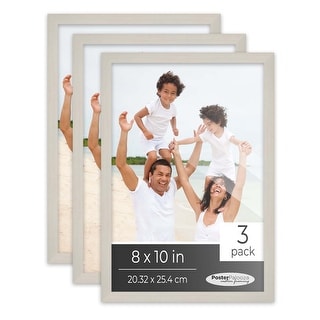 8x10 White Washed Picture Frame Set Pack of 3 8x10 Wood Picture Frames ...
