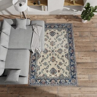 Vista Home Pierce Bordered Traditional Area Rug - Bed Bath & Beyond ...