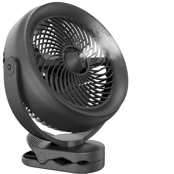 10000mAh Battery Operated Misting Fan with Clip 3 Speeds Fan - Bed Bath ...