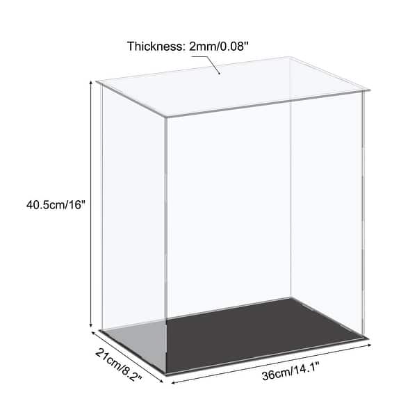 Acrylic Display Case Plastic Box Cube Storage Small Assemble Showcase ...