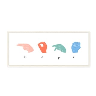 Stupell Sign Language Hope Hands Design,7 x 17, Wood Wall Art - 7 x 17 ...