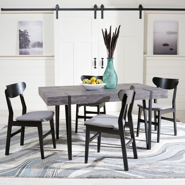 SAFAVIEH Alyssa Mid Century Industrial Rustic Dining Room Table 59.1 W x 35.4 L x 29.5 H