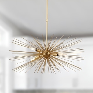 4-Light Sputnik Sphere Chandelier, Sci-fi Futuristic Gold Ceiling Light ...