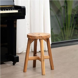 Natural end table solid wood sofas sub table round top table - Bed Bath ...