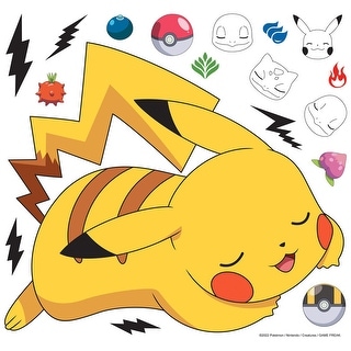 Pokemon Sleeping Pikachu Giant Peel and Stick Wall Decals by RoomMates ...
