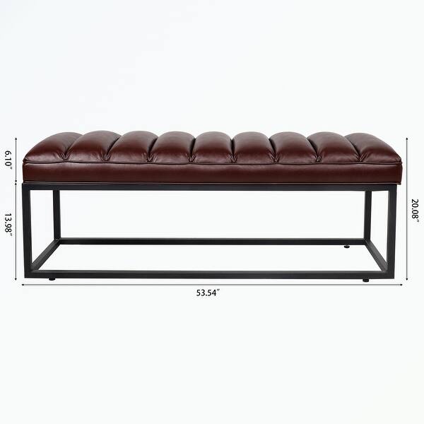 Metal Base Upholstered Bench for Bedroom and Entryway - Bed Bath ...