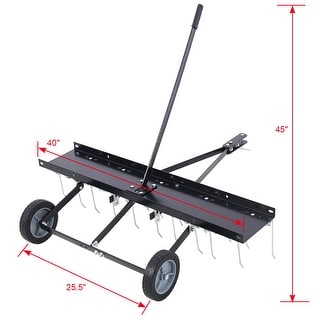 Lawn Sweeper Tow Behind Dethatcher Landscape Rake Lawn Tractor Rake ...