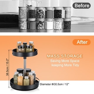 2 Tier Rotating Spice Racks, Kitchen Spice Storage Rack - On Sale - Bed ...