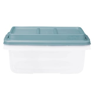 Hefty 18 Qt Hi-Rise Stackable Plastic Storage Bin with Lid, 8 Pack ...