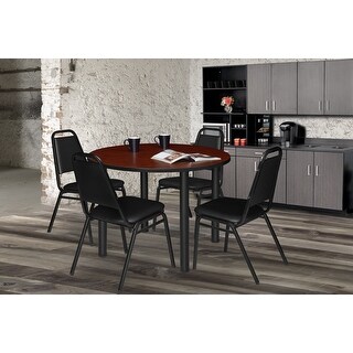 Kerry 42" Round Breakroom Table- Cherry/ Black - Bed Bath & Beyond ...