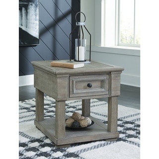 Signature Design by Ashley Moreshire Gray Rectangular End Table - 24"W ...