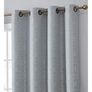 Home & Linens Cairo 100% Complete Blackout Thermal Insulated Window Curtain Grommet Panels - Set ...