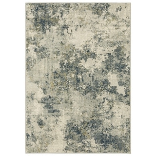 Hillsboro Beige/Blue Abstract Area Rug - Bed Bath & Beyond - 34848686