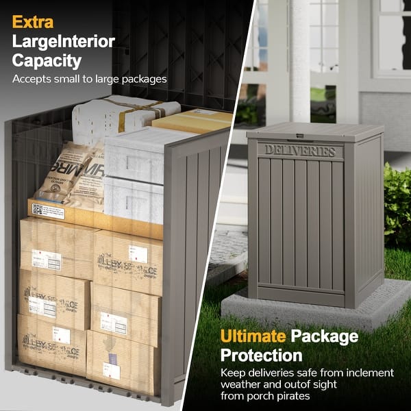 Outdoor Living Lockable Package Delivery and Storage Box - Bed Bath ...