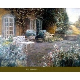 ''Garden Terrace'' by Piet Bekaert Garden Art Print (24 x 30 in.) - Bed ...