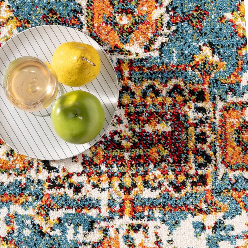 Nuloom Traditional Indoor/ Outdoor Vintage Bloom Border Area Rug - On ...