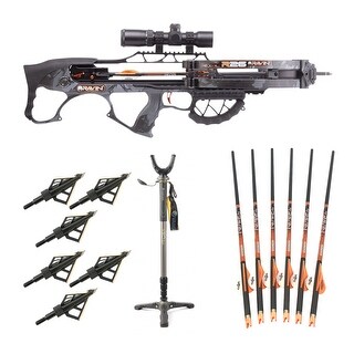 Ravin Crossbows 400 FPS R26 Crossbow (Camo) w/ Stick & Broadheads - Bed ...