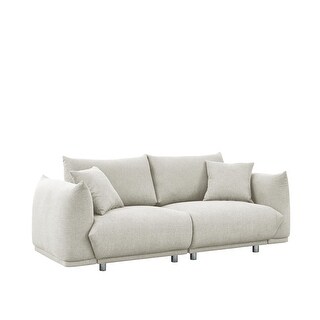 Lovable Bread Sofa 78.8'' Ergonomics Sectional Sofa w/Pillows - Bed ...