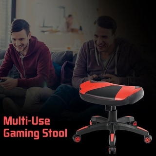 Swivel Rolling Gaming Ottoman Footstool Height Adjustable Spare Chair ...