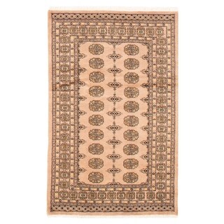 ECARPETGALLERY Hand-knotted Finest Peshawar Bokhara Beige Wool Rug - 4 ...
