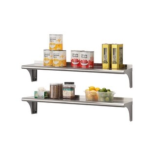 TRINITY EcoStorage® 48" Stainless Steel Wall Shelf, NSF, 2-Pack - On ...