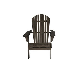 Delacora DF-001-BAC 32 Inch Tall Natural Fir Outdoor Adirondack Chair ...