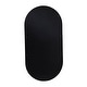 Black Metal Oval 1 Shelf Room Wall Mirror - 14"W, 28"H - Bed Bath ...