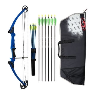 Genesis Archery Original Bow Kit (Right, Blue) with Case and 11 Arrows ...