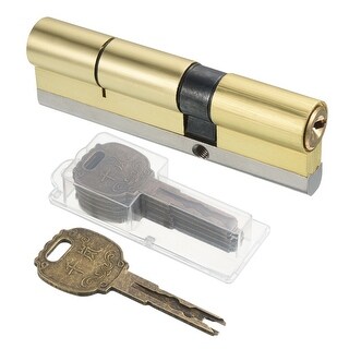 37.5/62.5 (100mm Overall) European Double Lock Cylinder with Keys ...