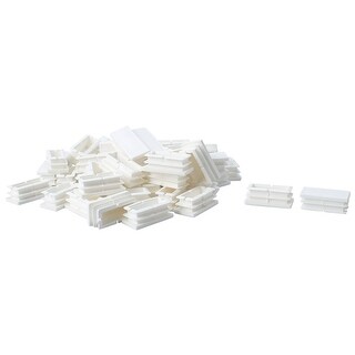 50pcs 20x40mm Plastic Ribbed Tube Inserts End Cover Pad Furniture Feet ...