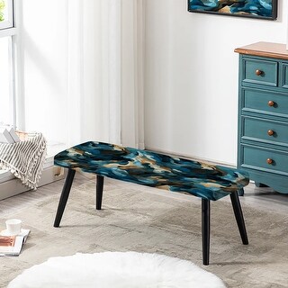 Designart - Futuristic Stealth Black And Blue - Abstract Upholstered ...