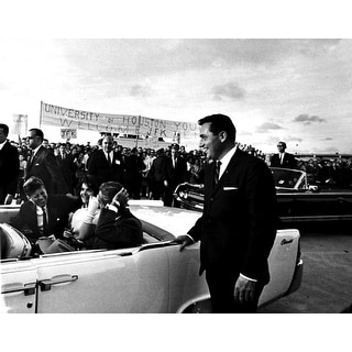 John F Kennedy and Jacqueline Kennedy in a car Photo Print - Bed Bath ...