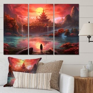 Designart "Japan Landscape Of The Rising Sun III" Japanese Canvas ...