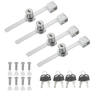 Glass Cabinet Locks Zinc Alloy Single Swing Showcase Lock No Drill ...