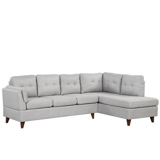 Stylish Linen L-Shape Sectional Sofa - Bed Bath & Beyond - 38309356