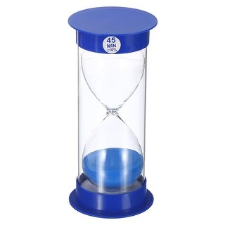 45 Min Sand Timer, Round w Plastic Cover, Count Down Sand Clock Glass ...