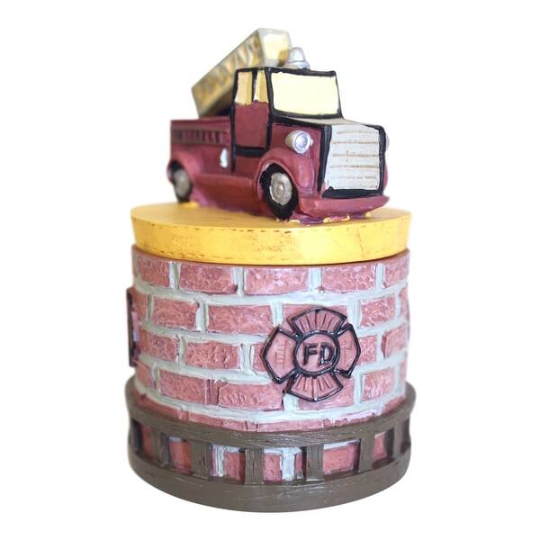 Fire Truck Firefighter Fireman Hero Lift Off Lid Trinket Box - Red ...