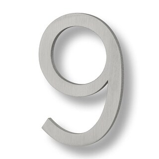 Sure-Loc HNF6-9 6" Tall Aluminum Floating House Number 9 - Bed Bath ...