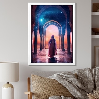 Designart "Gypsy Goddess Under Magical Boho Sunset" Abstract Framed ...