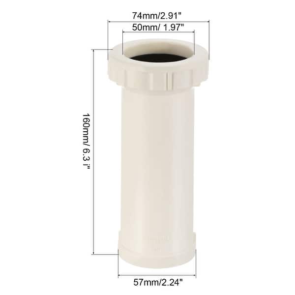 3Pcs 50mm ID Pipe Fitting Coupling Adapter PVC Straight Extension Union ...