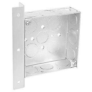 2 Pcs, 4 Square Junction Box, 1-1/2 in. Deep, Right Angle Mounting ...