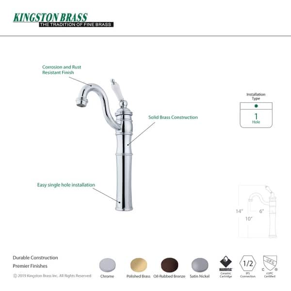 Kingston Brass Victorian Vessel Sink Faucet - On Sale - Bed Bath ...