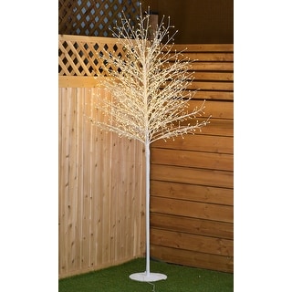 6.8 FT Micro Dot Outdoor LED White Tree Christmas - Bed Bath & Beyond ...