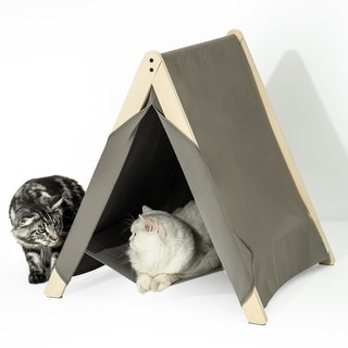 Wooden Pet House Durable Teepee Pet Tent for small Pets Portable - Bed ...