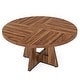 47 Inch Round Dining Table for 4, Wood Farmhouse Dinner Dinning Table ...