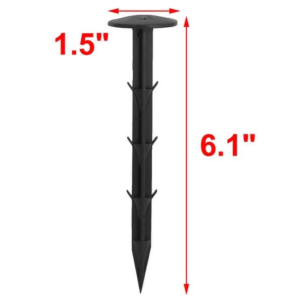 Garden Parterre Plastic Weed Tools Securing Peg Nail Black 15.5cm ...