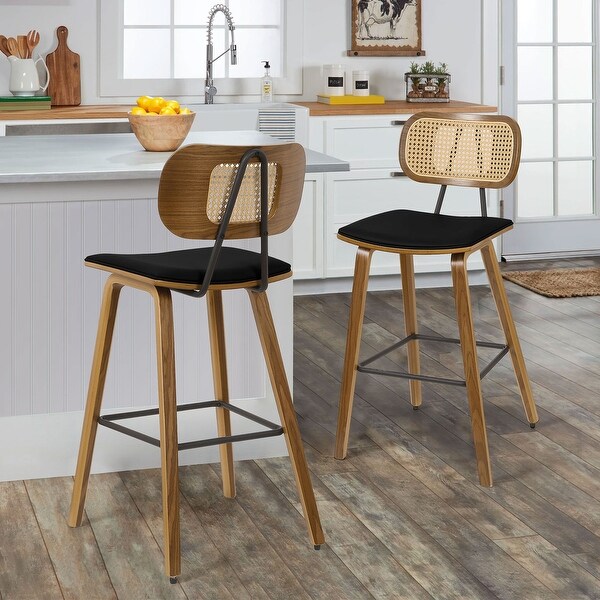 Mid century rattan bar stools store