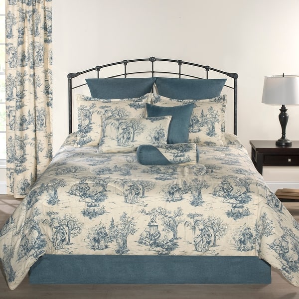 Provence blue toile comforter set - Bed Bath & Beyond - 35802091
