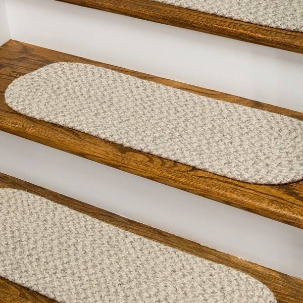 Woven Natural Houndstooth Stair Treads - Bed Bath & Beyond - 36037286